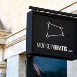 Rótulo Cuadrado - mockupgratis.com